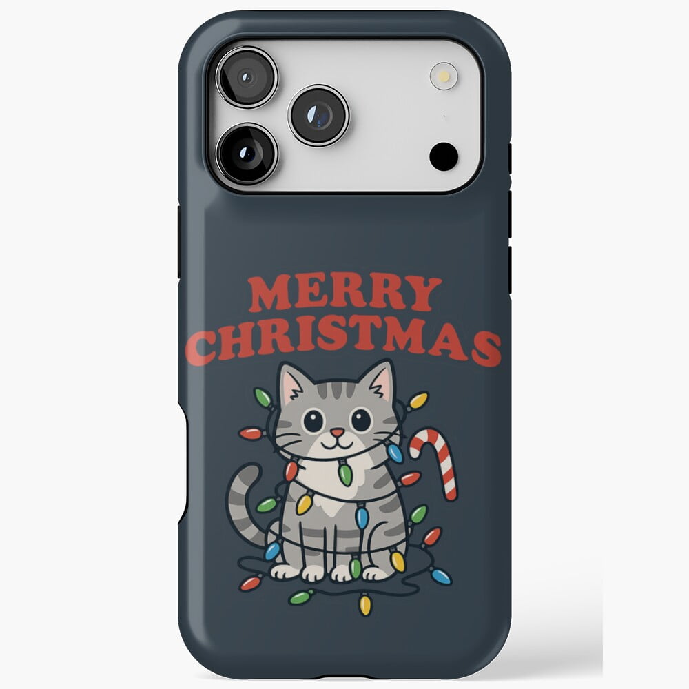 Christmas Grandpa Claws Cat in Lights Protective Case for iPhone 11 12 ...