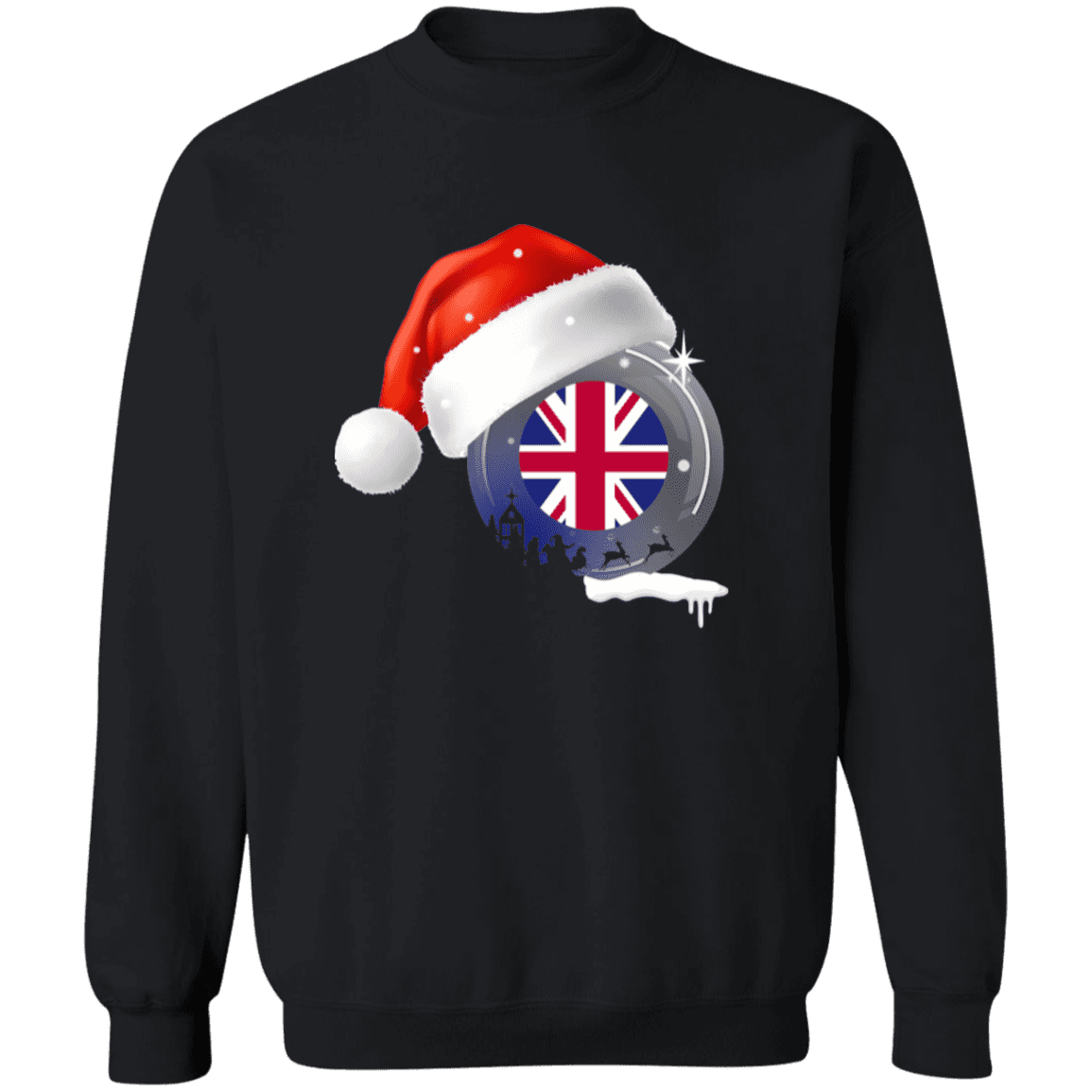 Christmas Great Britain Flag With Santa Hat Great British Root Proud ...