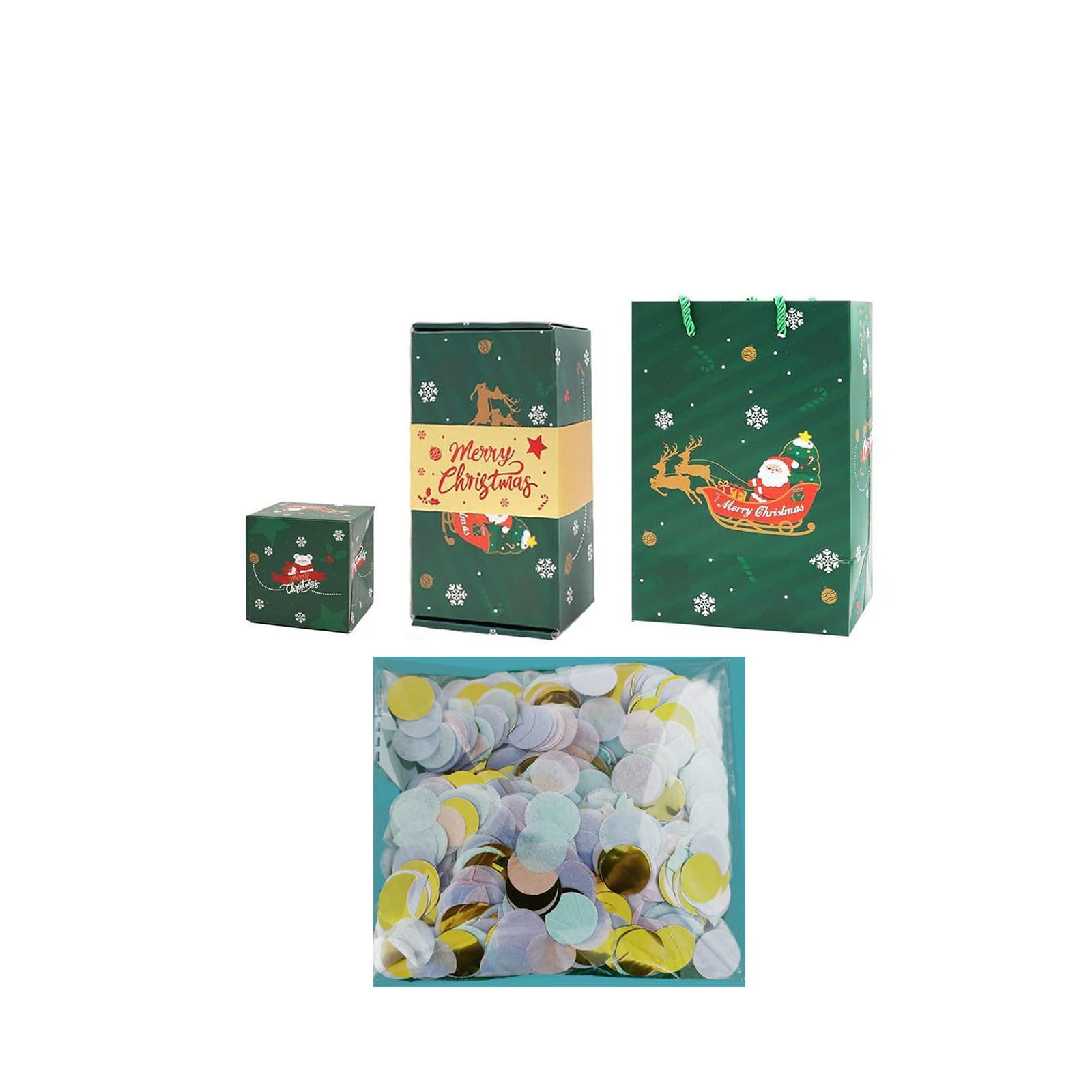 Christmas Green Bouncing Surprise Gift Box Set, Romantic Pop-Up Gift ...