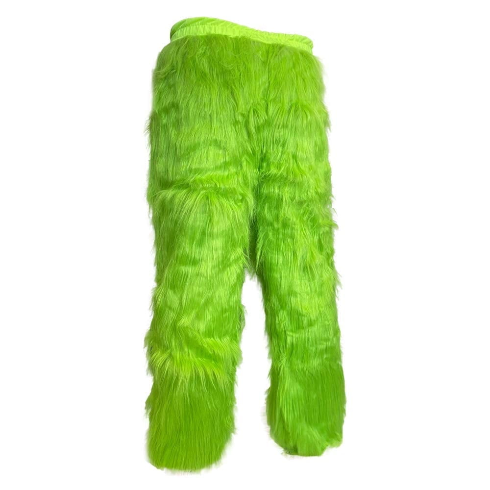 Christmas Green Furry Adult Pants Funny Cosplay Costume Props Santa ...