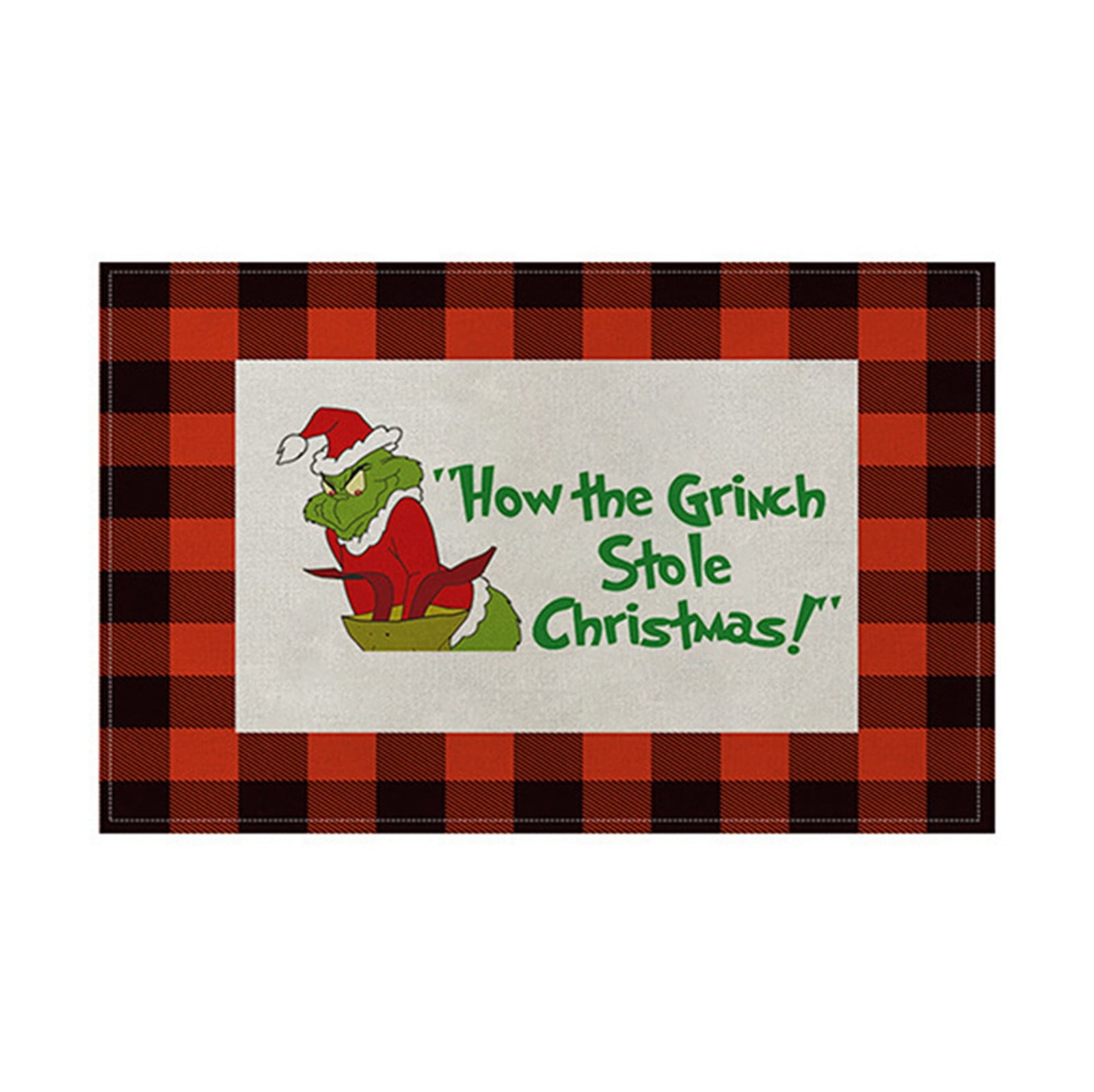 Christmas Green Monster Placemat and Coaster, 45x32cm Cartoon Green Elf ...