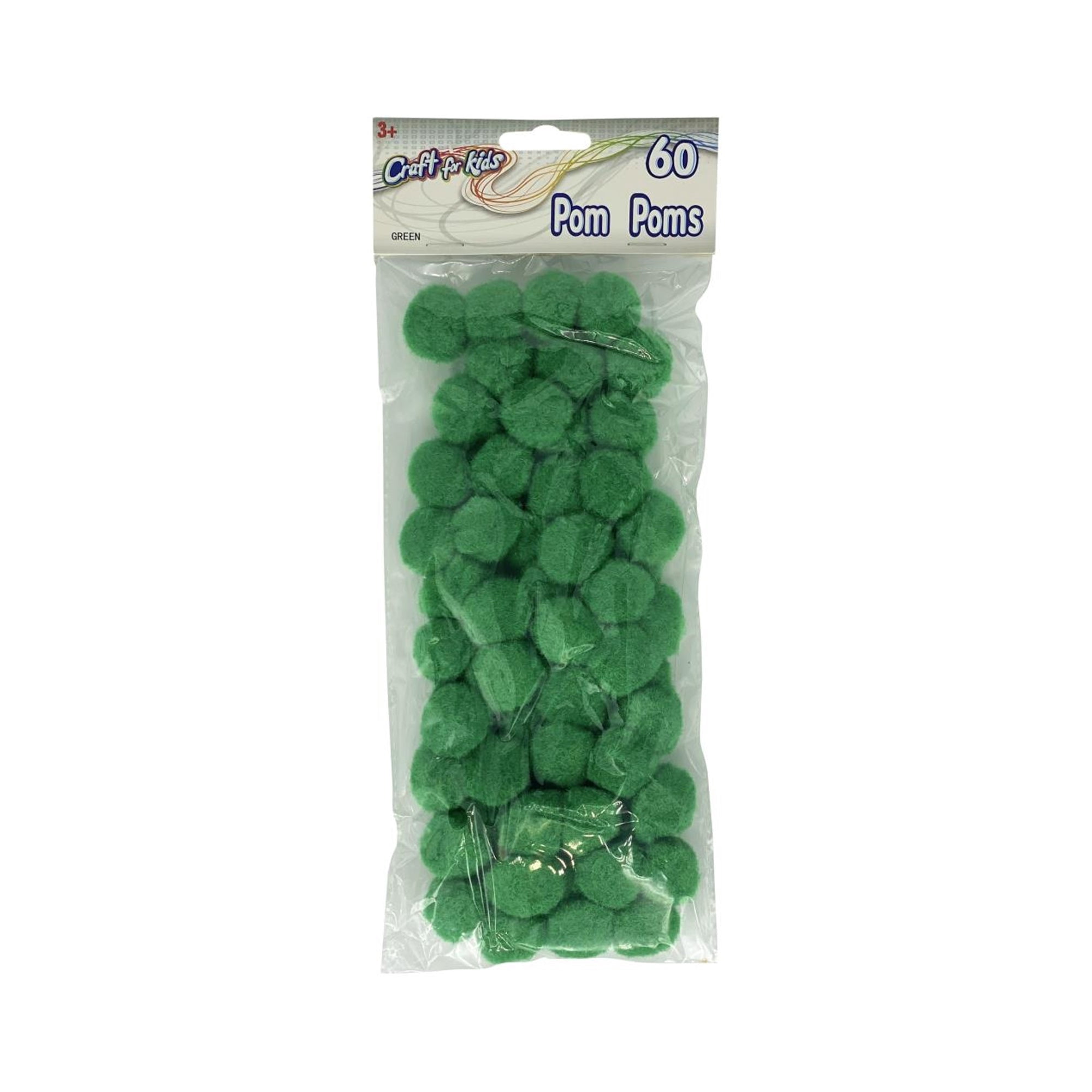 Pom Poms 25mm 60/Pkg-green - Walmart.com