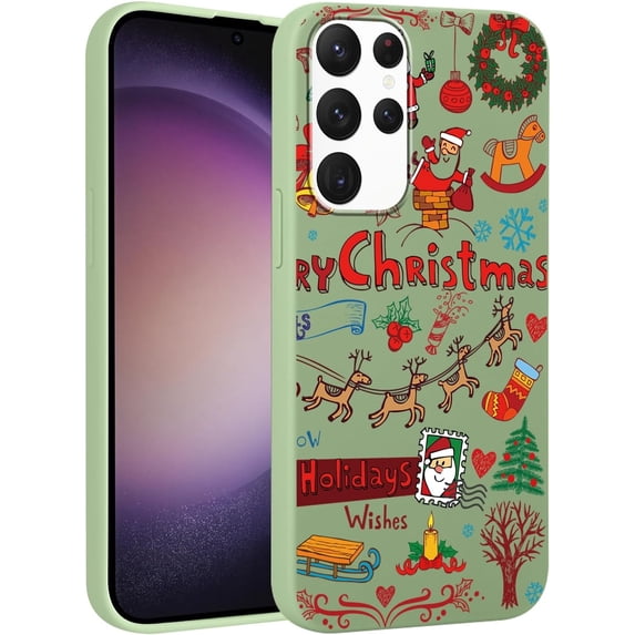 Christmas Green Print Phone Case for Samsung Galaxy A55 5G 6.5", with ...