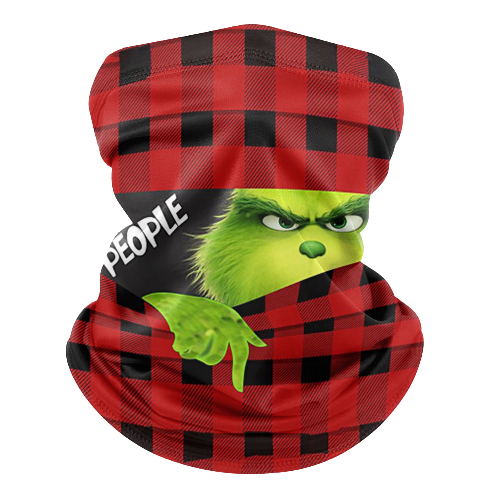 Christmas Green Printed Outdoor Sports Neck Gaiter Face Cover Winter ...