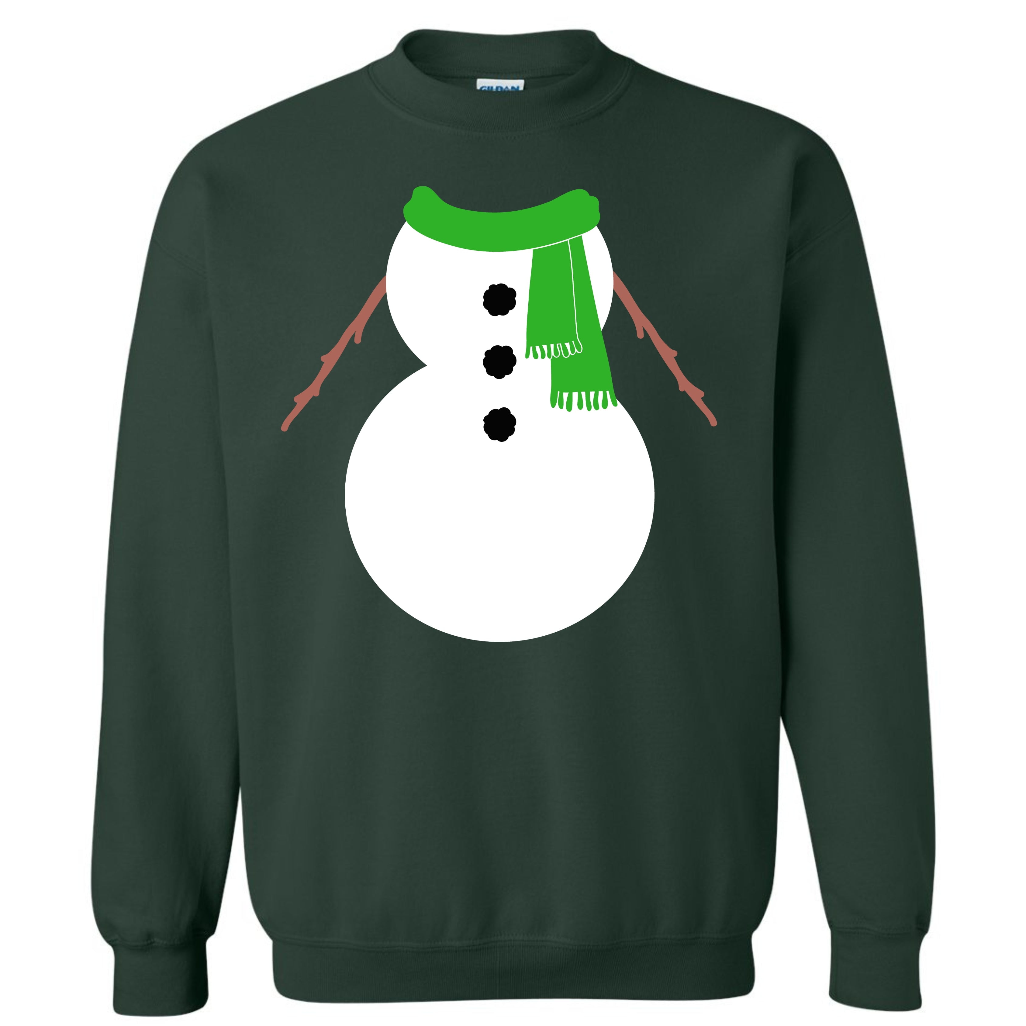 Christmas Green Snowman Suit Costume Crewneck Sweatshirt - Walmart.com