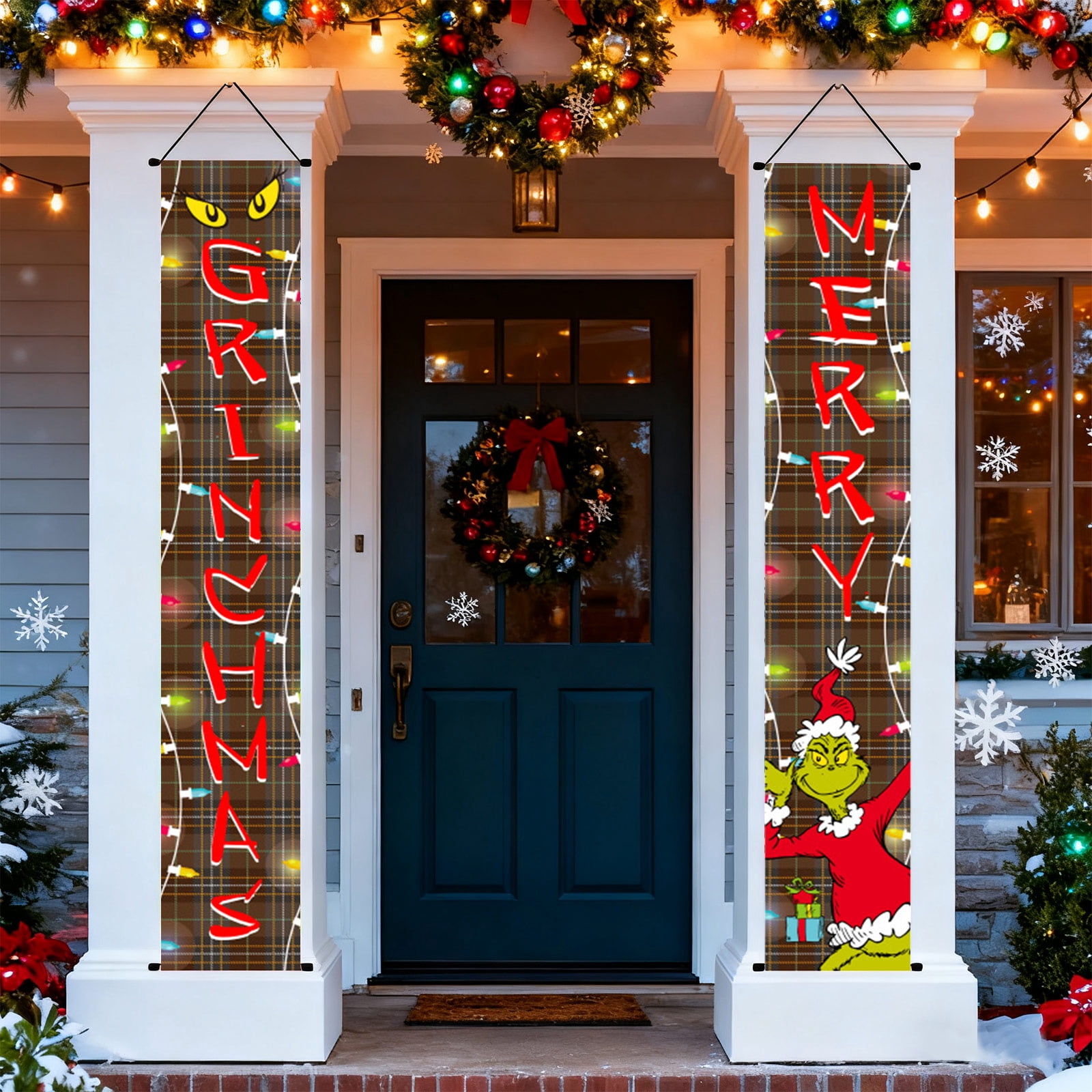Christmas Greeninch Decorations Porch Sign for December, 70.87Inch ...