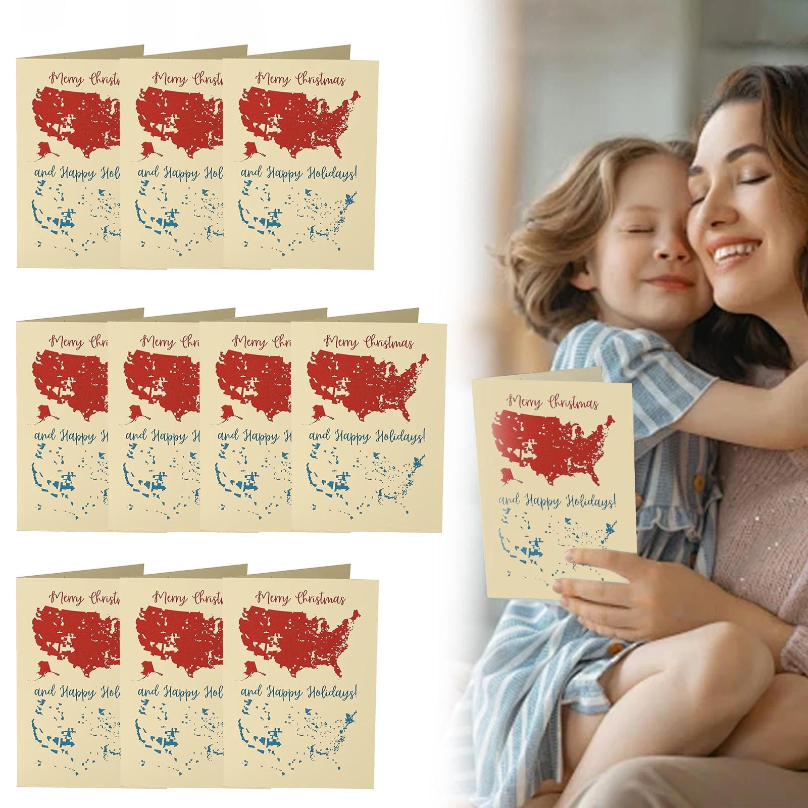Christmas Greeting card,2024 Merry Christmas America Card 2024 ...