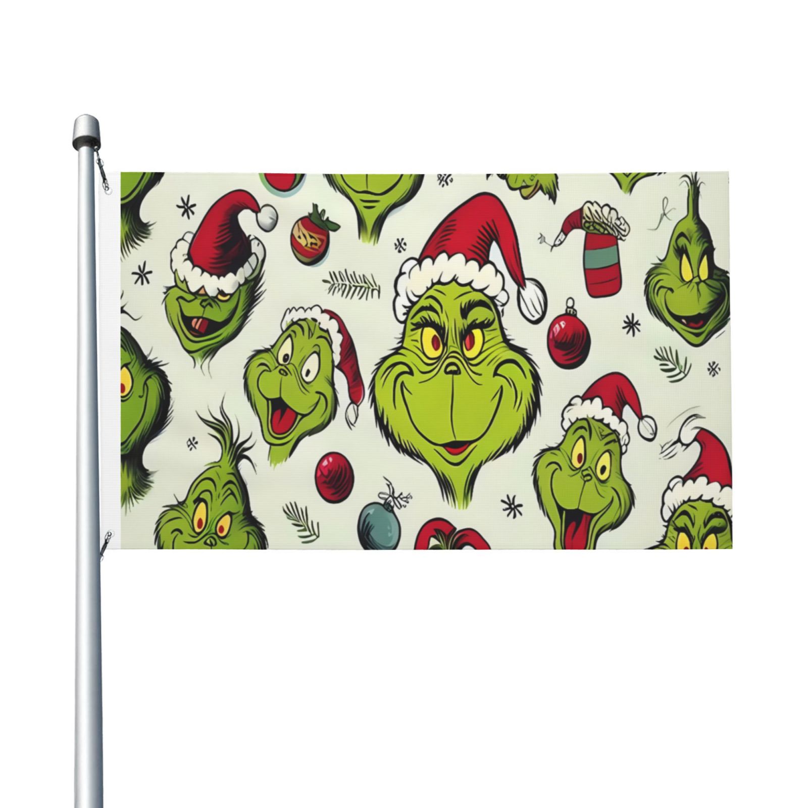 Christmas Grinch 2 3x5ft Face Flag Fade Proof Holiday Fall Flag Outdoor ...