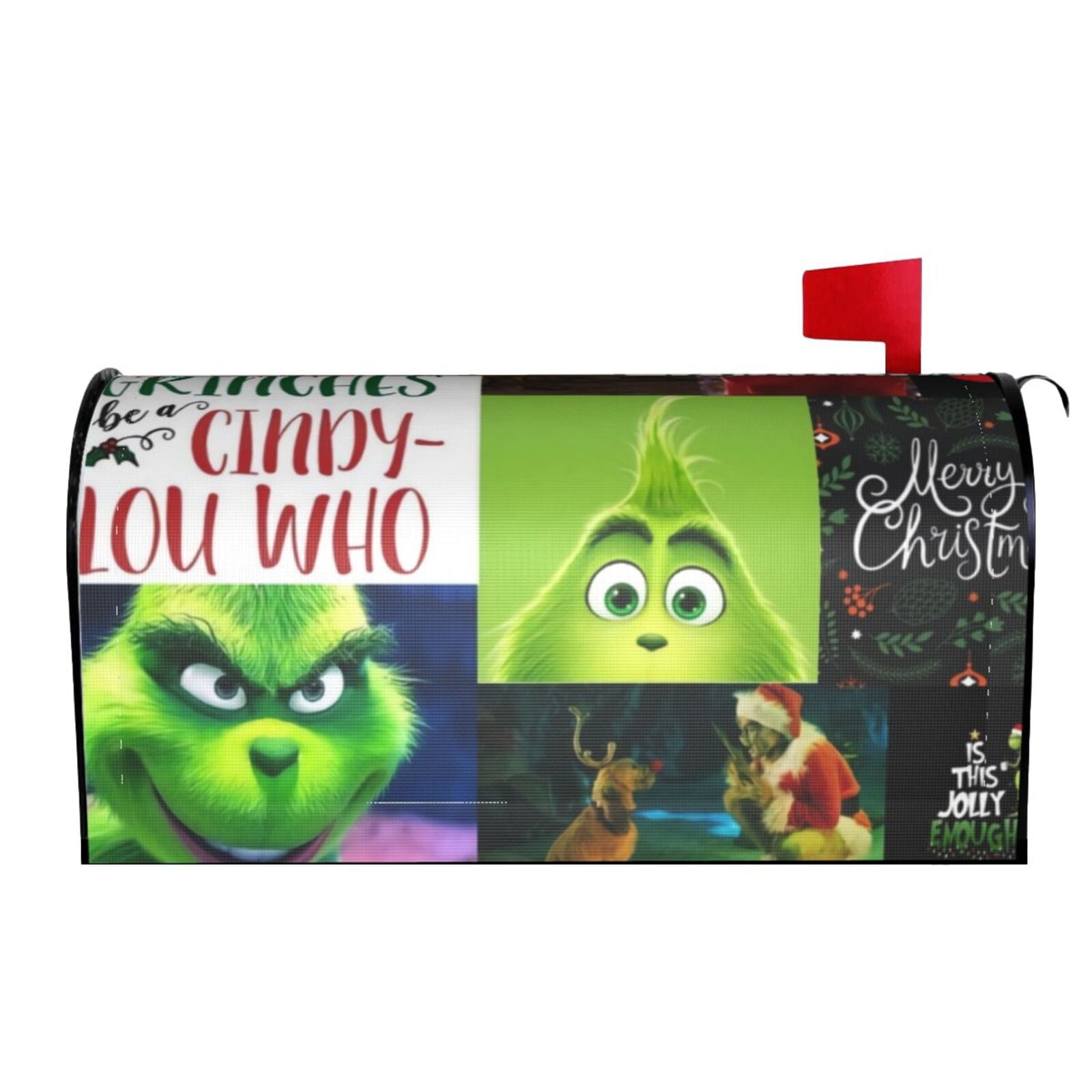 Christmas Grinch Cartoon Character Mailbox Cover Magnetic Standard Size ...