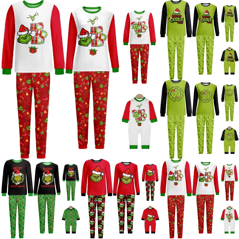 Christmas Grinch Christmas Pajamas for Family Christmas Matching ...