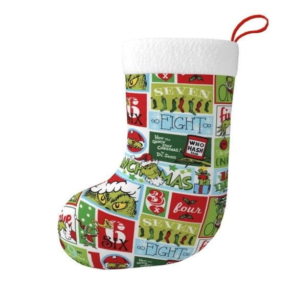 Christmas Grinch Christmas Stocking 18 Inch,Christmas Grinch Stockings ...
