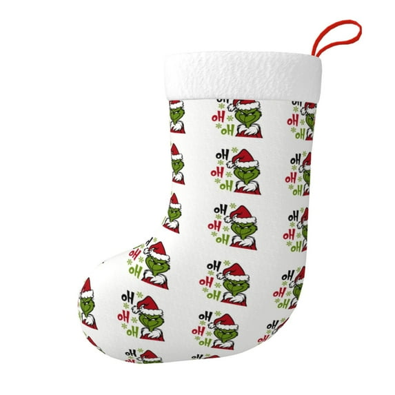 Christmas Grinch Christmas Stockings 18 Inches,Soft Plush Stocking ...