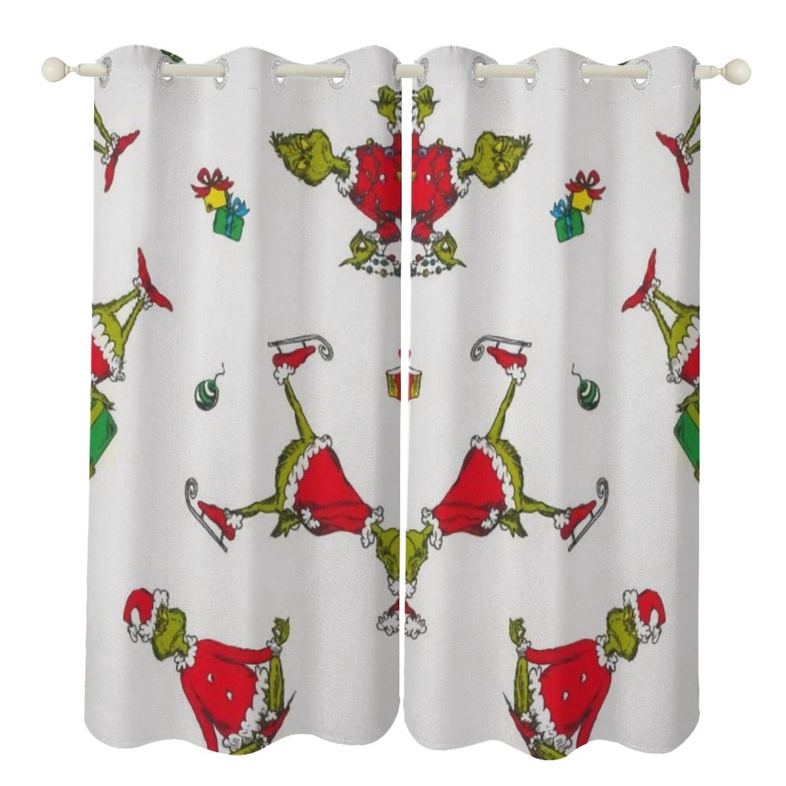 Christmas Grinch Curtains for Kids,Cartoon BlackOut Curtain for Boy ...
