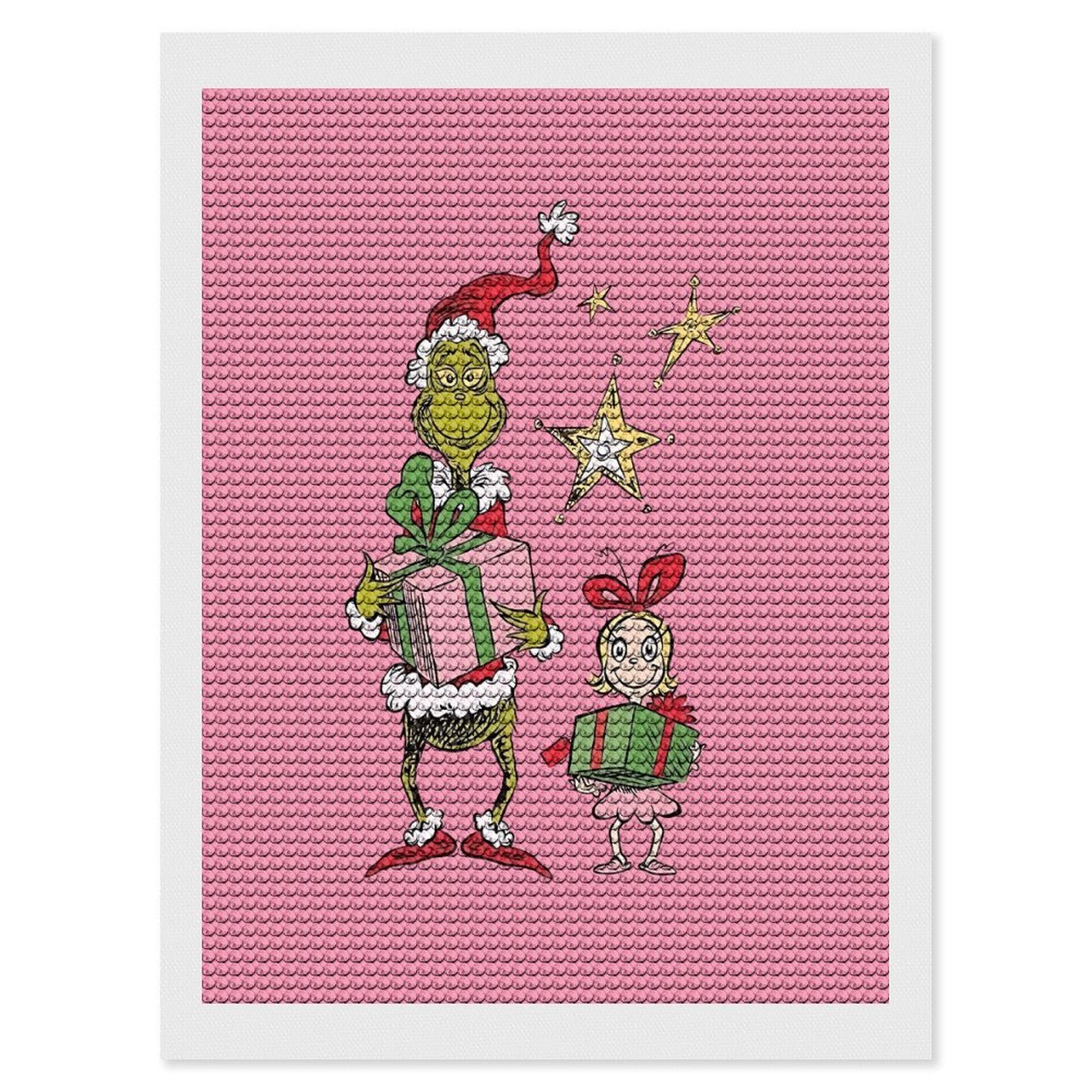 Christmas Grinch Diamond Art Kits for Adults DIY 5D Diamond Dots Paint ...