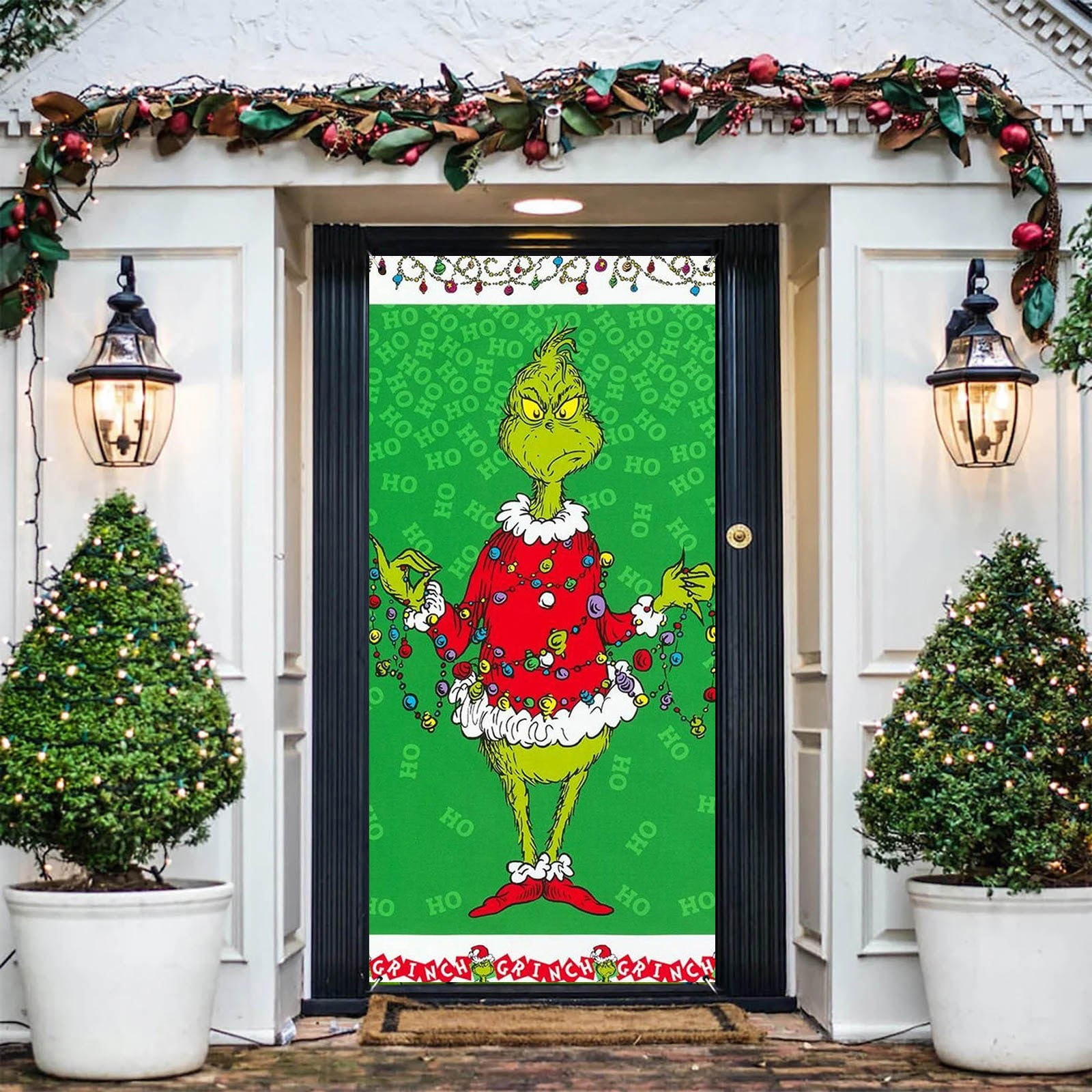 Customer reviews for Christmas Grinch Door Cover Cloth Curtain, Grinch ...