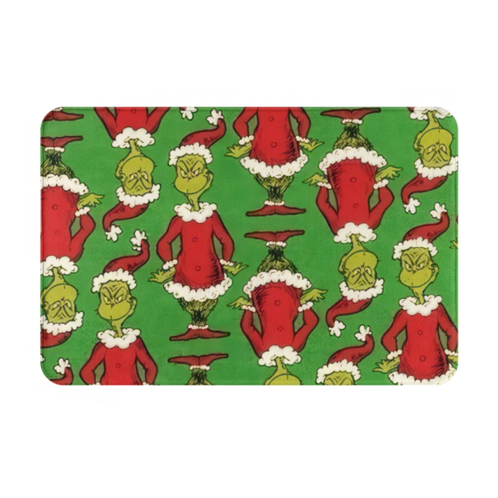 Christmas Grinch. Door Mat,Absorbent Bathroom Rugs,Non Slip Bath Mat ...