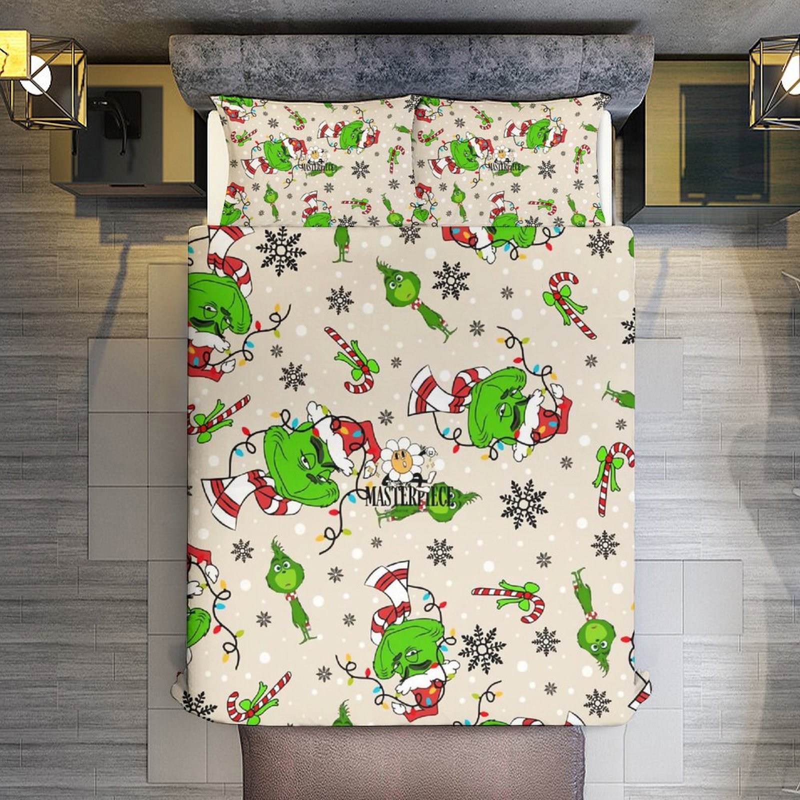 Christmas Grinch Duvet Cover,Bedding Set 3pcs for Kids Boys Girls Teens ...