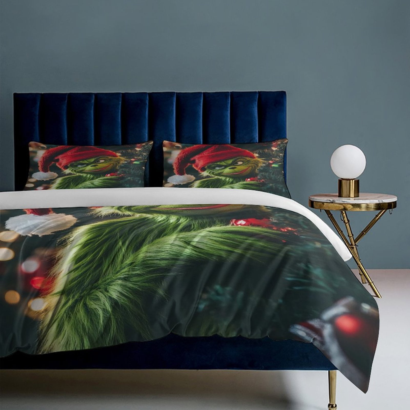 Christmas Grinch Duvet Cover Set for Kids Boys Girls Bed Set Cover with ...