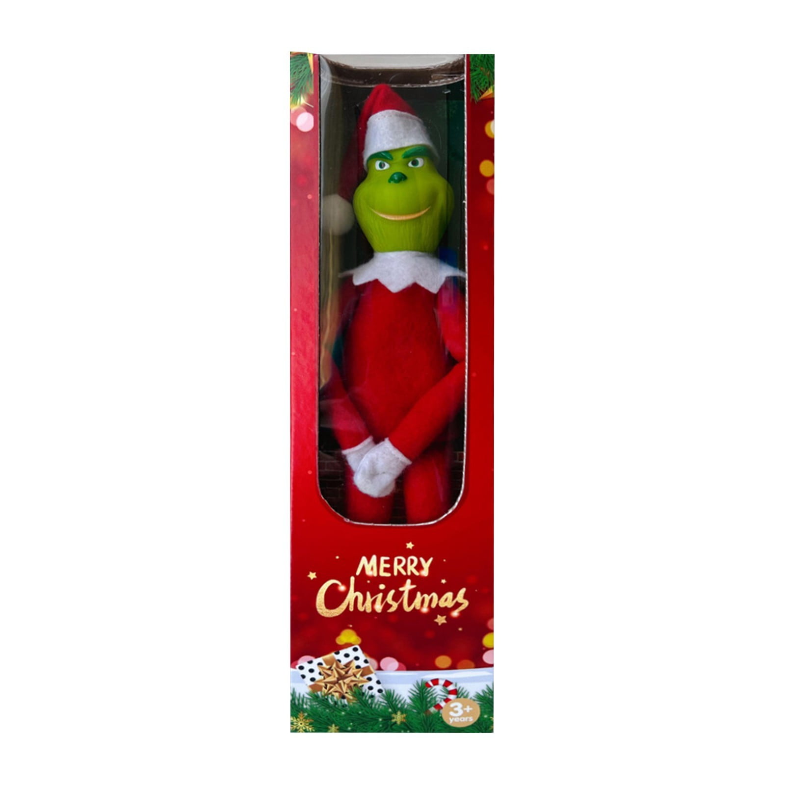 Christmas Grinch Elf Plush Doll Toys Novelty Xmas Grinch Monster Doll ...