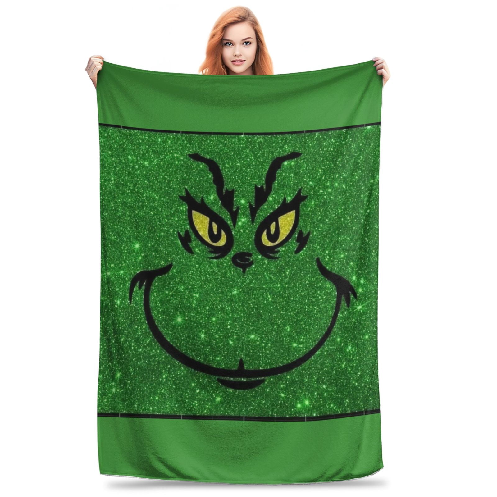 Christmas Grinch Face Blanket Super Soft Throw Blanket Lightweight ...