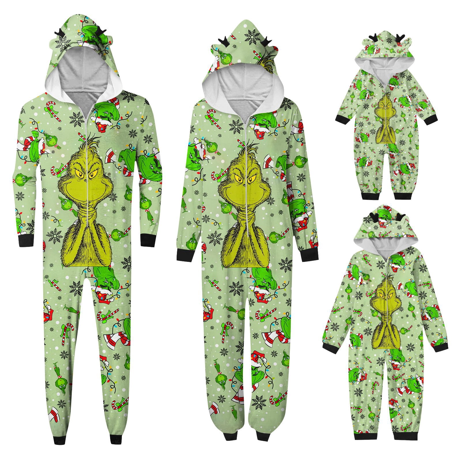 Christmas Grinch Family Matching Pajamas Sets, Green Christmas Monster ...