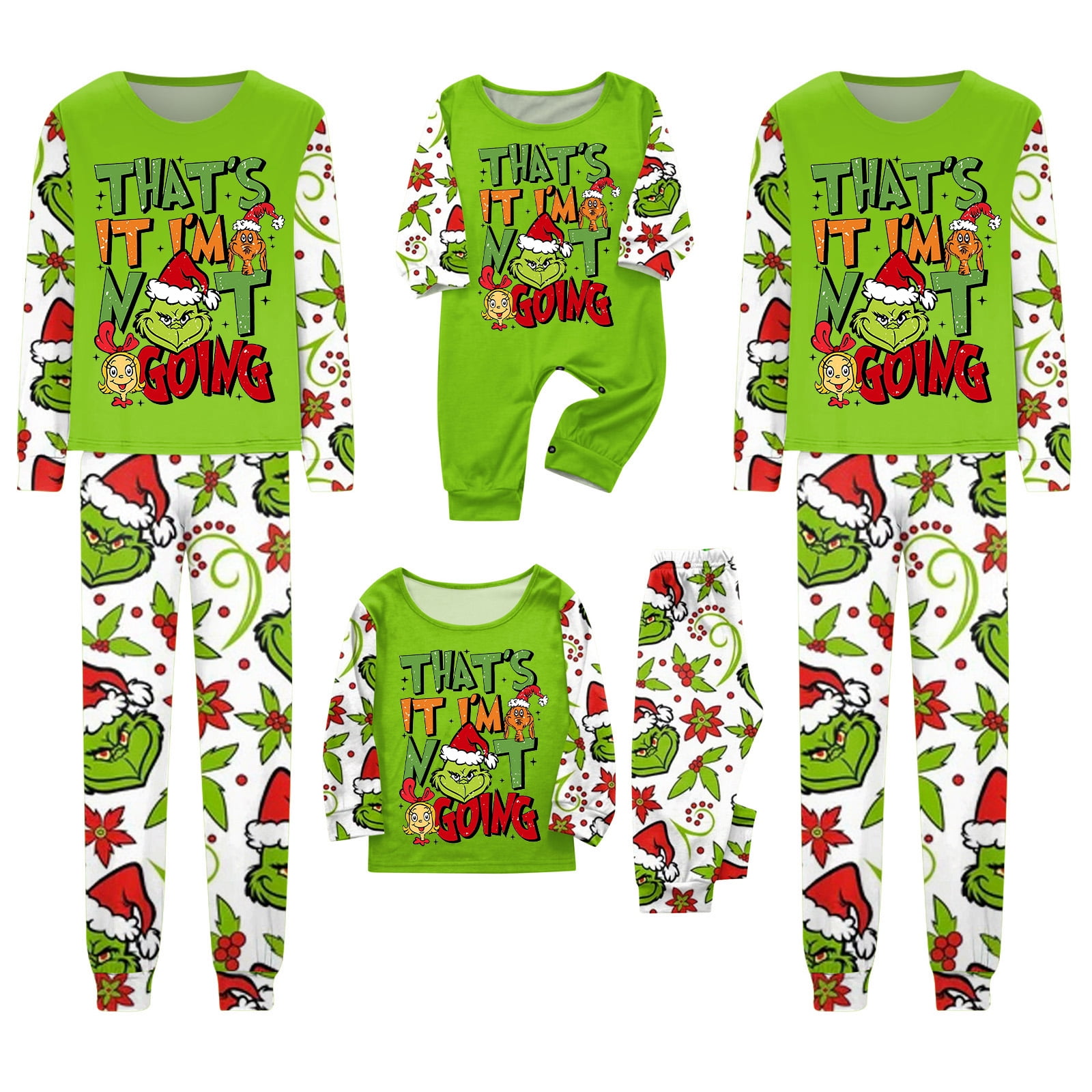 Christmas Grinćh Family Matching Pajamas Sets, Grinćh Print Sets ...