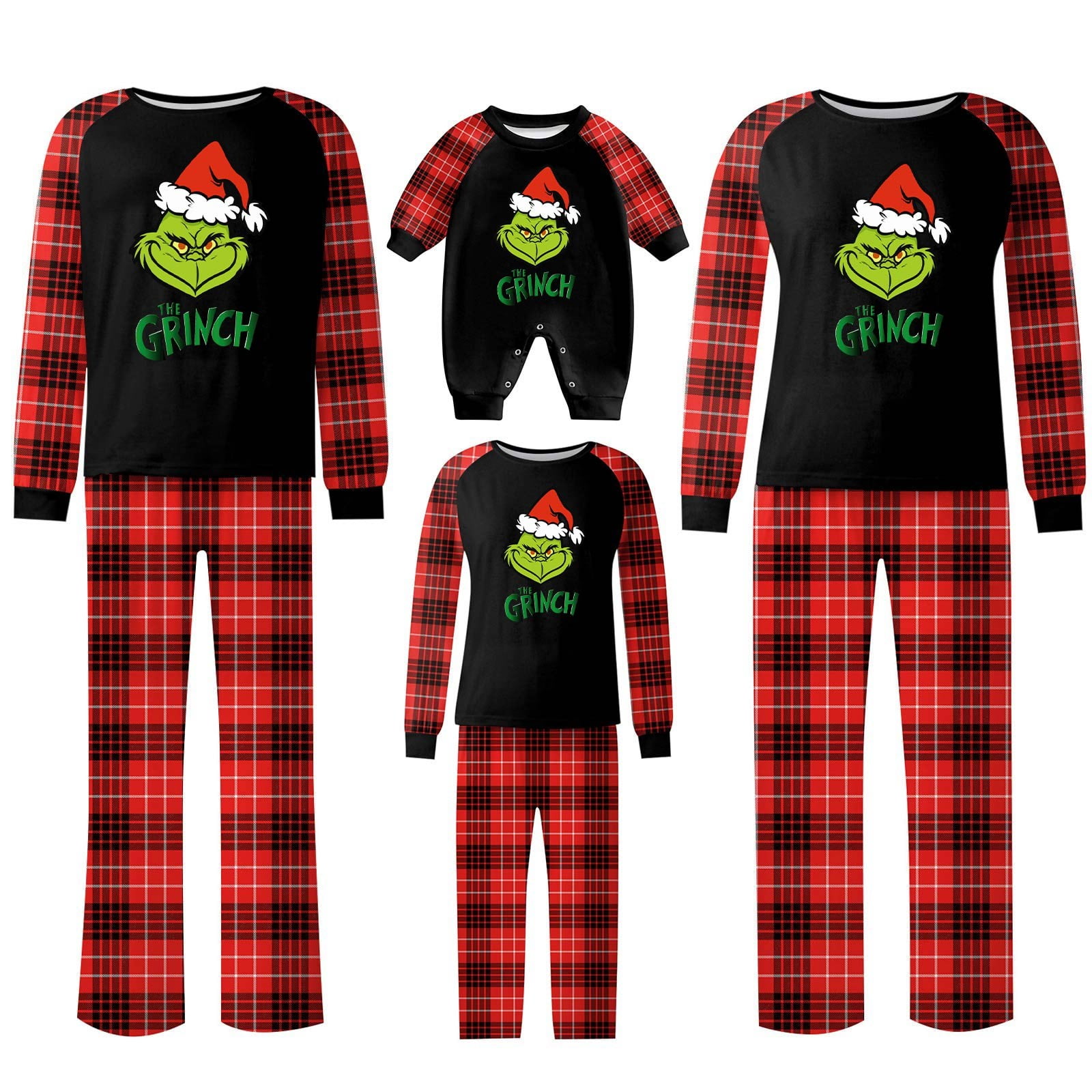 Christmas Grinćh Family Matching Pajamas Sets, Parent-Child Green ...
