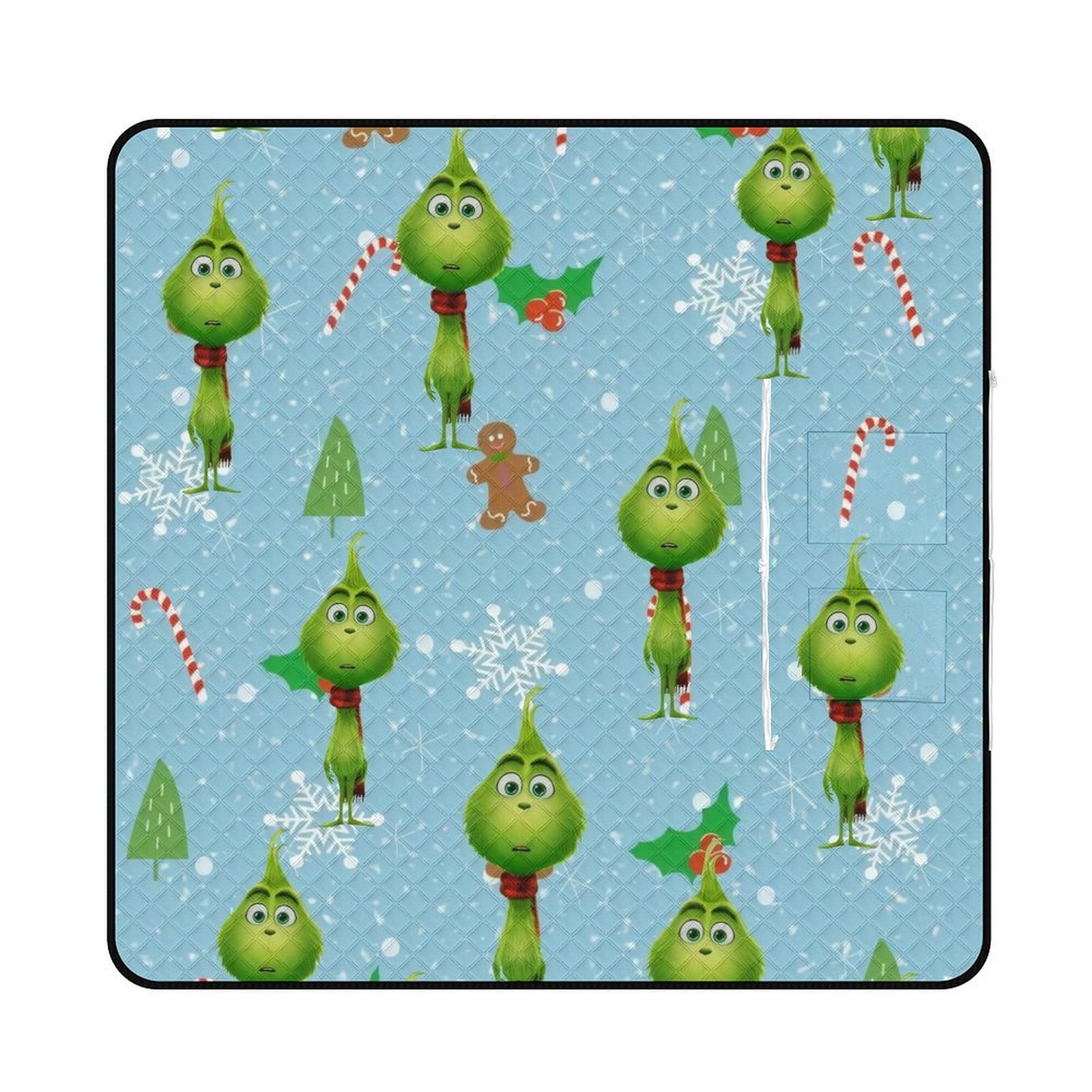 Christmas Grinch Gingerbread Man Picnic Blanket Outdoor Extra Large ...