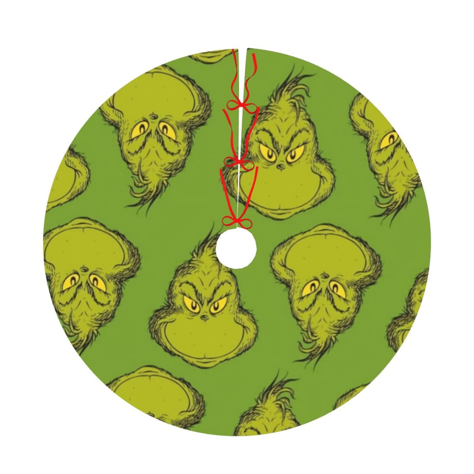 Christmas Grinch Head Christmas Tree Skirt 48 Inch,Christmas Grinch ...