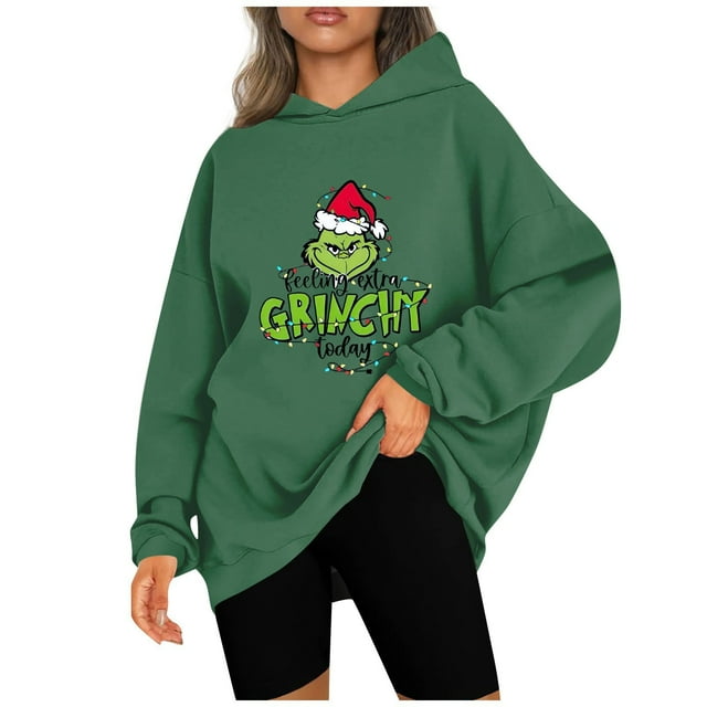Christmas Grinch Hoodie Grinch Sweatshirts Womens Mens Novelty Hoodie