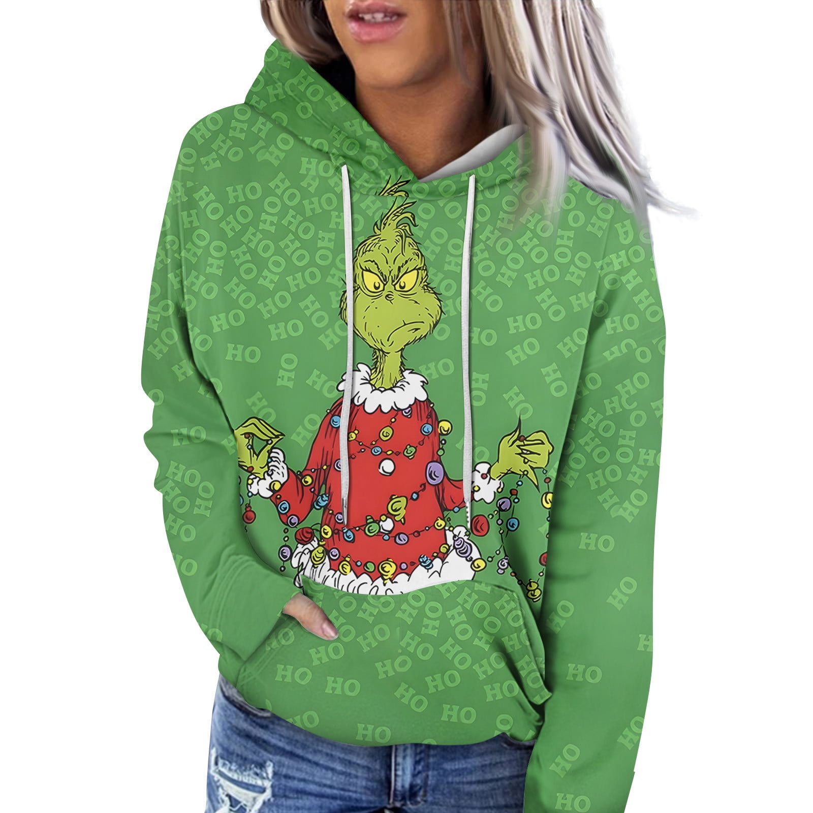 Christmas Grinch Hoodies Grinch Hoodies Christmas Grinch Hoodie Pajamas Grinch Hoodies For Women ...