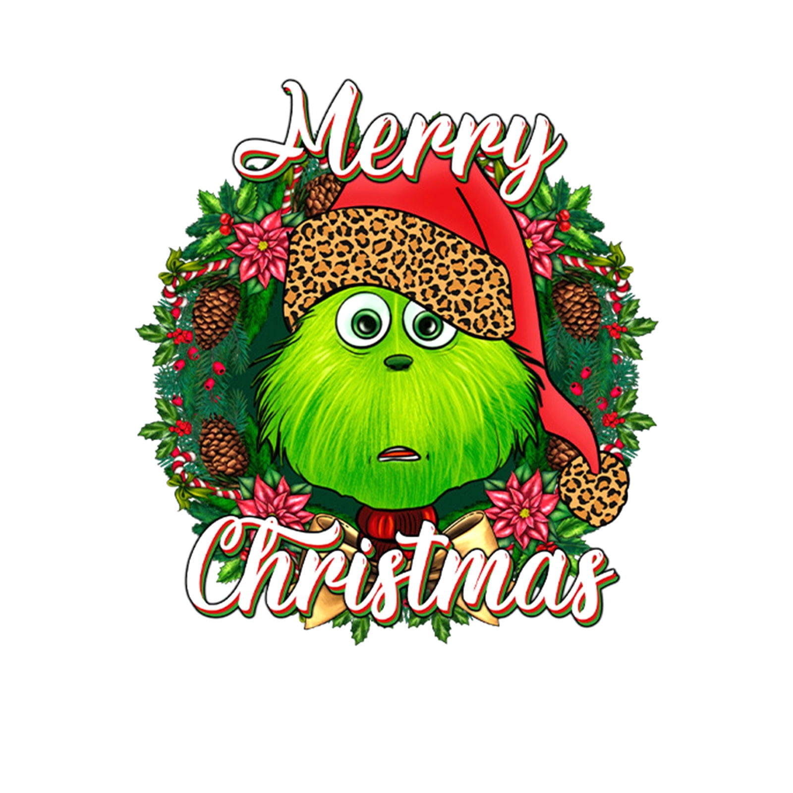 Christmas Grinch Iron on Decals Transfer Heat Transfer Design Sticker ...