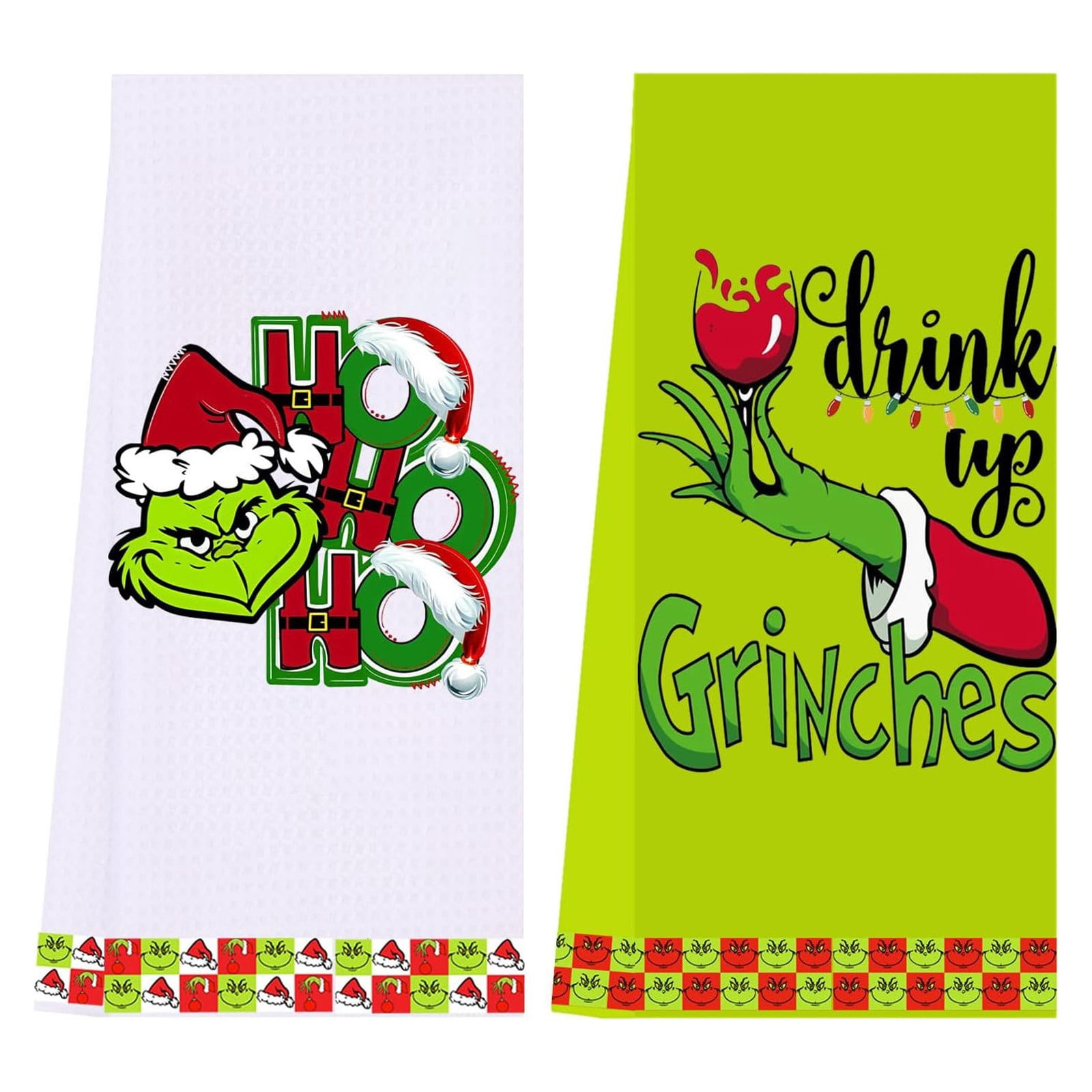 Christmas Grinch Kitchen Towels, Grinch Bathroom Hand Towels, Grinch ...