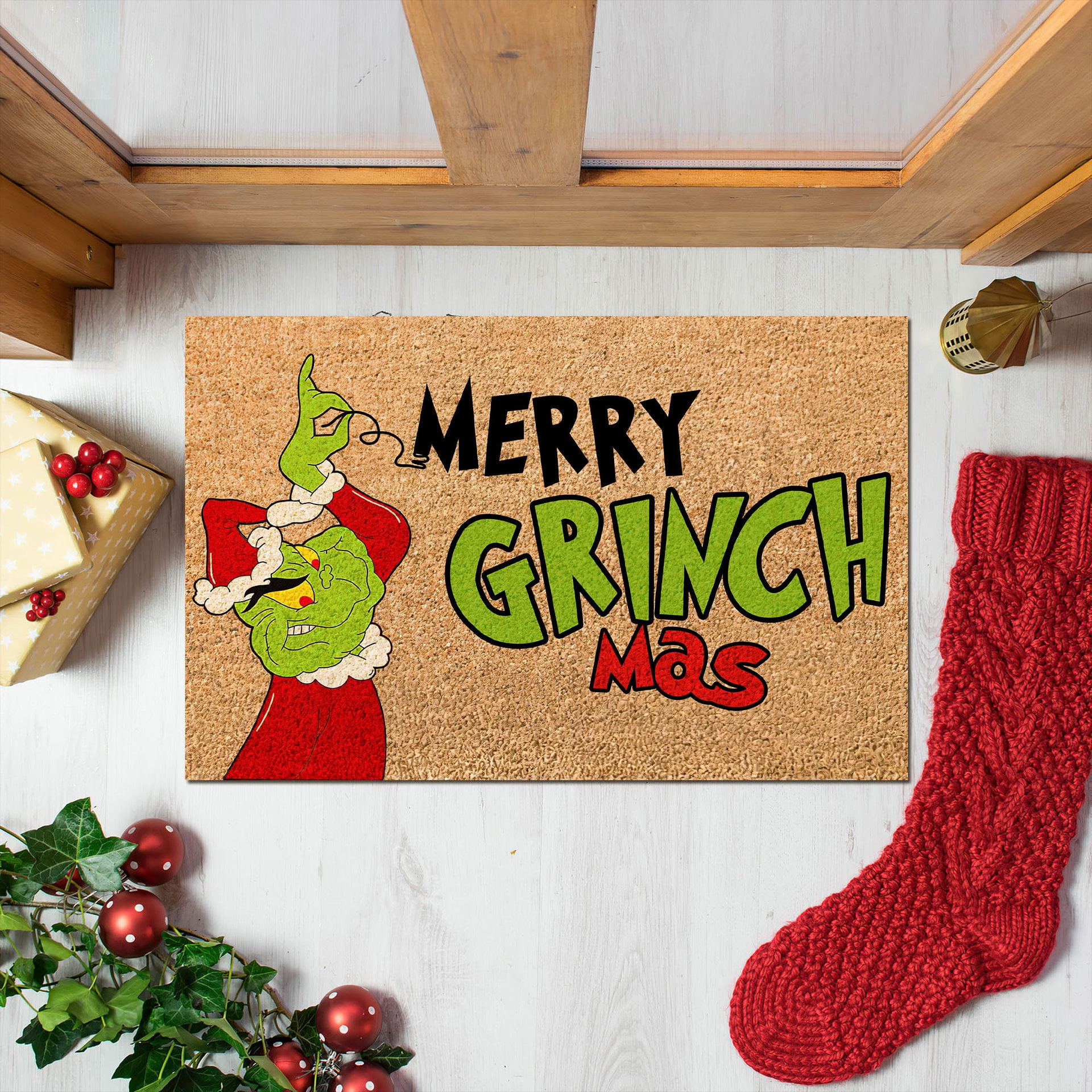 Christmas Grinch Mat Fun Decoration Mat Christmas Welcome Mat - Walmart.com