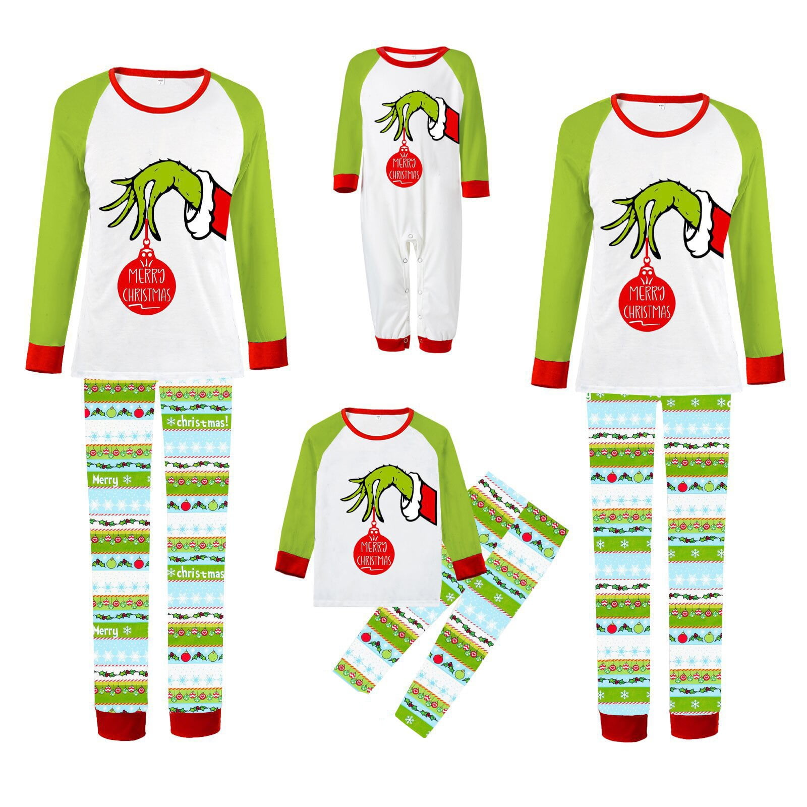 Christmas Grinch Pajamas For Family, Grinch Santa Claus Christmas ...