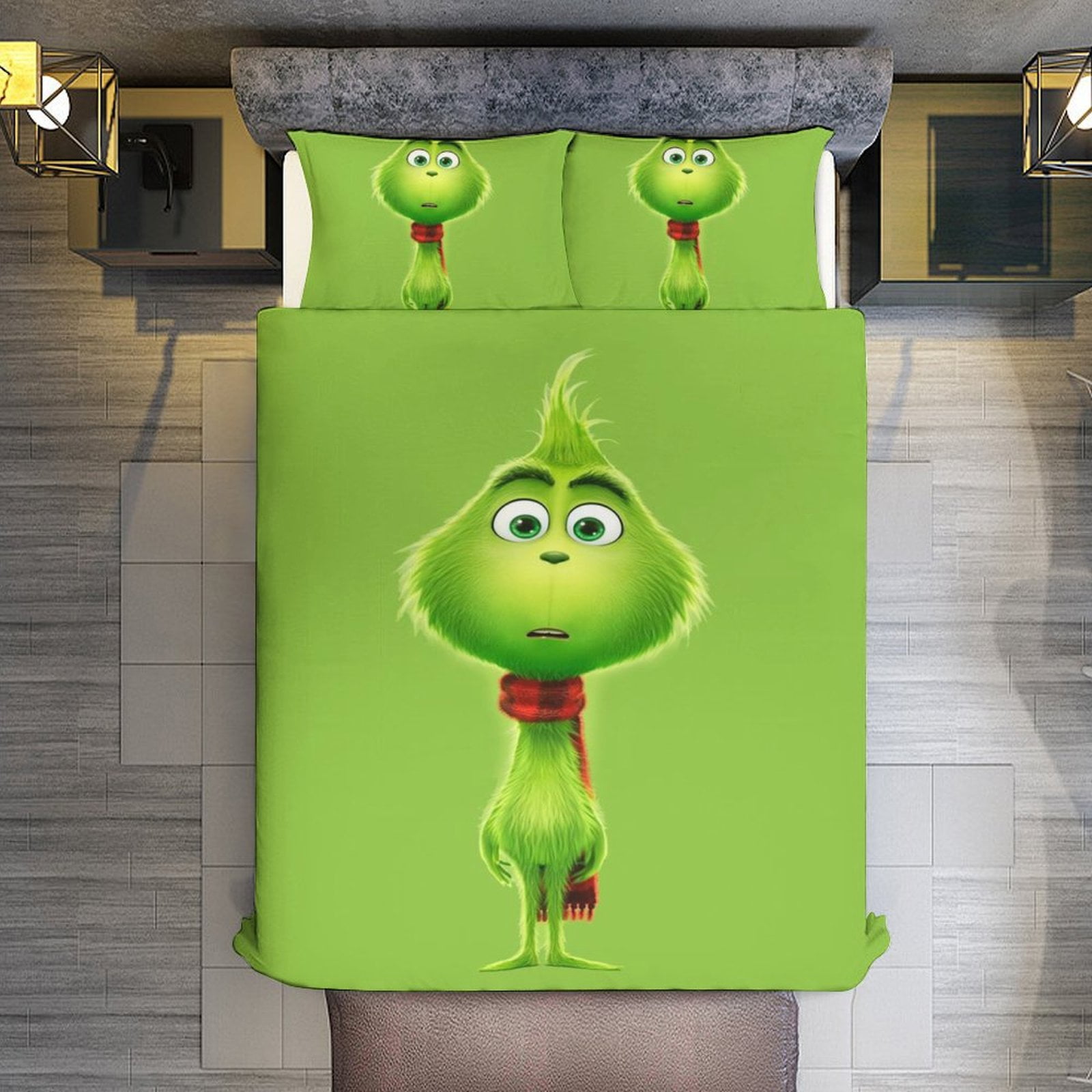 Christmas Grinch Set with 2 Pillowcases for All Seasons,Bedding Set ...
