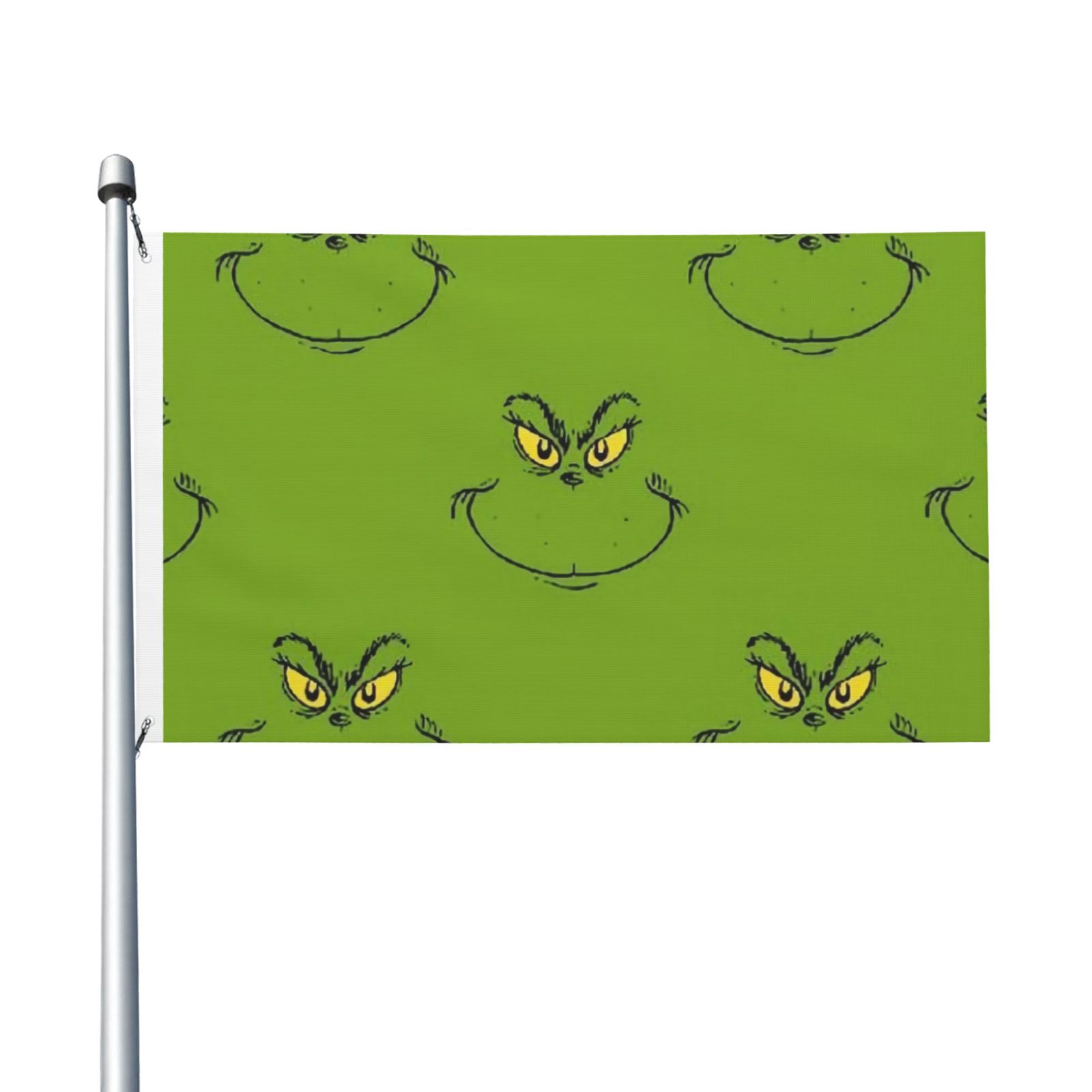 Christmas Grinch Smiley Face 3x5ft Face Flag Fade Proof Holiday Fall ...