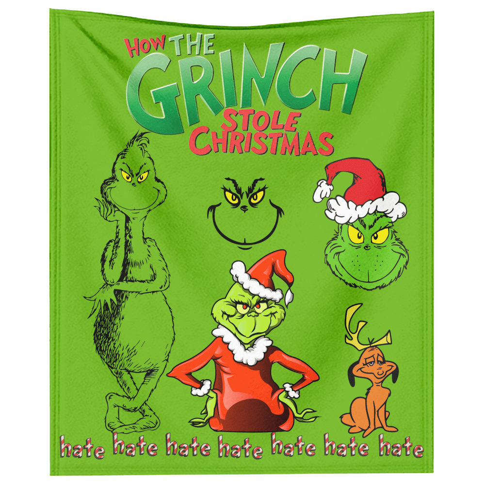 Grinch Christmas Throw Blanket, Ultra Soft Flannel Fleece, All Season ...