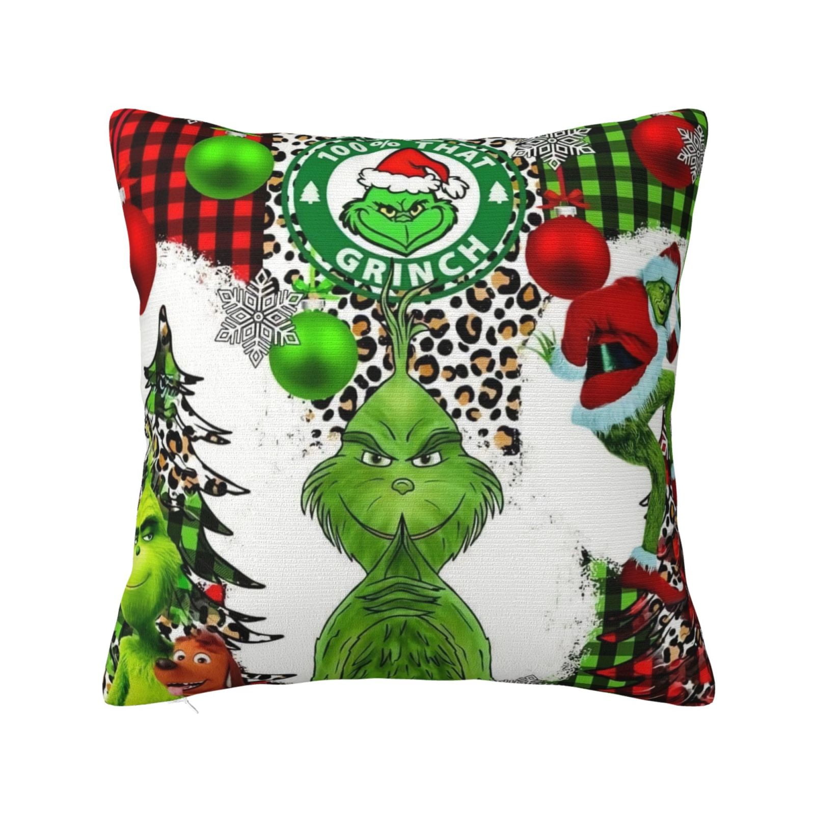 Christmas Grinch Throw Pillow Covers 24x24 Inch,Square Pillow Covers ...