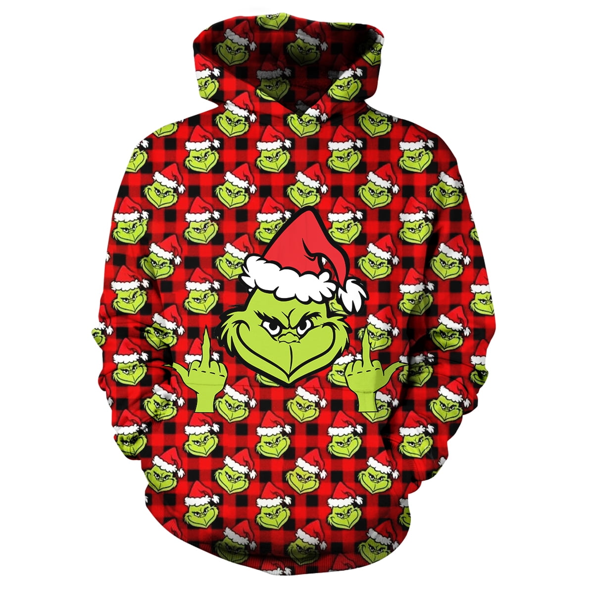 Christmas Grinch Unisex Hoodie 3D Printed Cartoon Novelty Hoodies Men's Pullover Sweatshirts ...