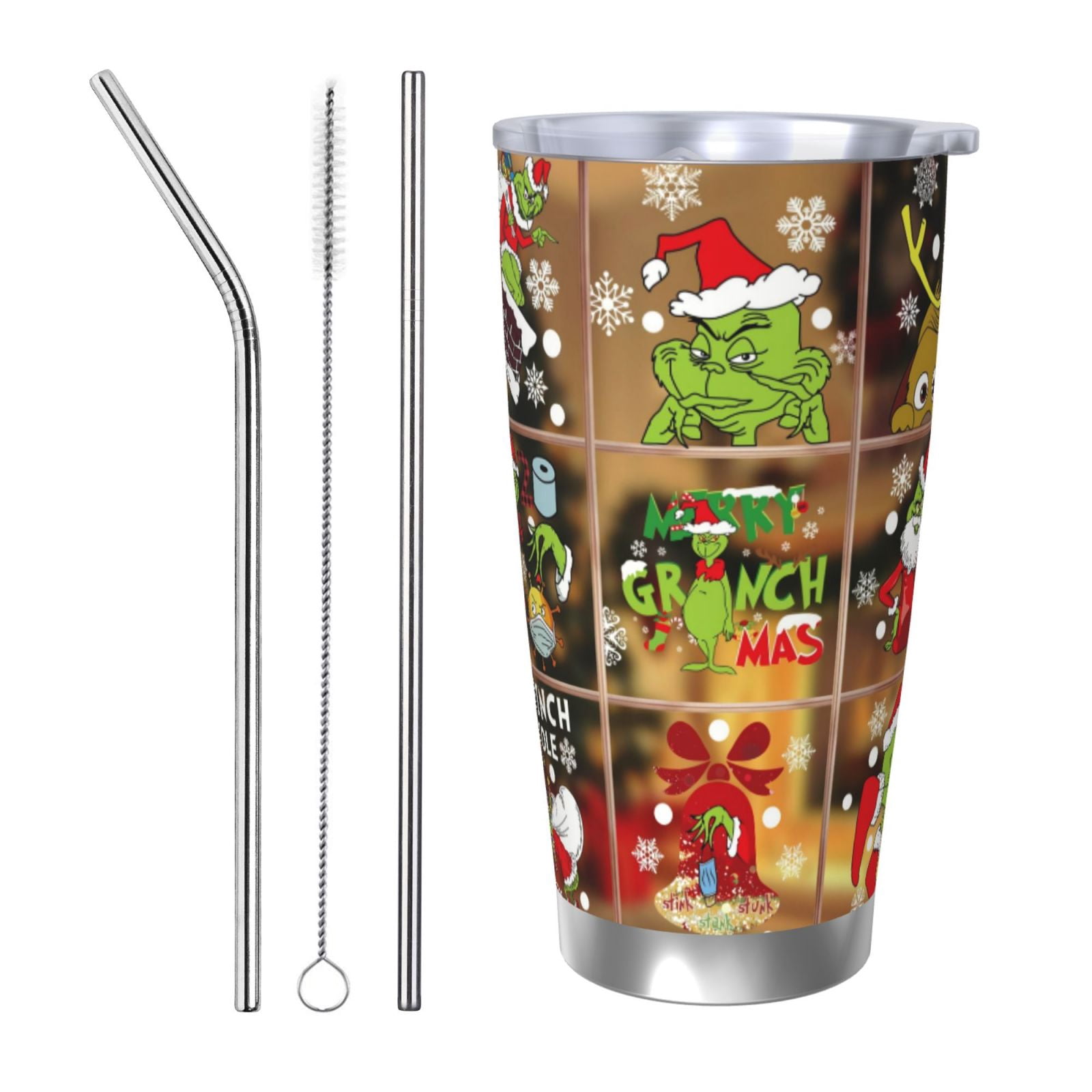 Christmas Grinch. Water Bottle 20oz Stainless Steel Vacuum Insulated ...