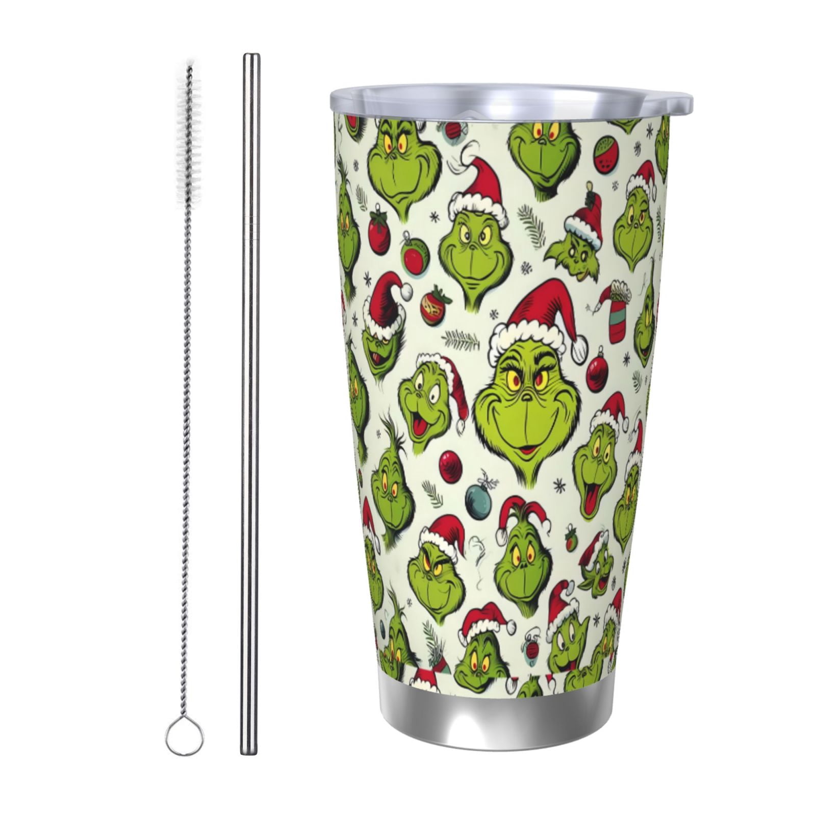 Christmas Grinch Water Bottle 20oz Stainless Steel Vacuum Insulated ...
