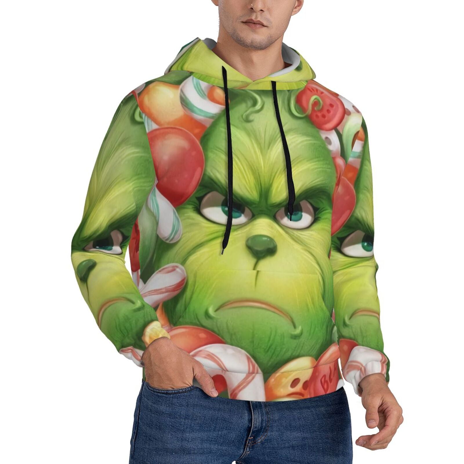 Christmas Grinch bla Sweatshirts Hoodie 3D Print Hoodie for Men and Women Pullover Sweatshirts ...