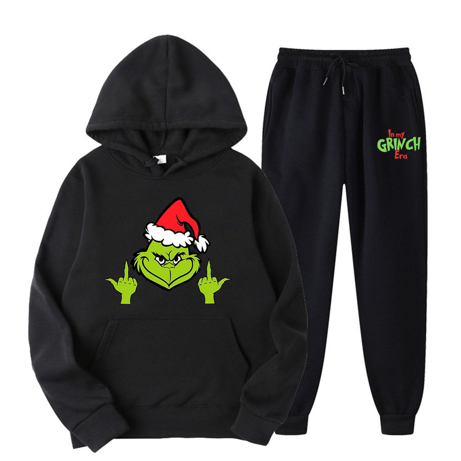 Christmas Grinch clothes Women's Christmas Hoodie and Sweatpants Set ...