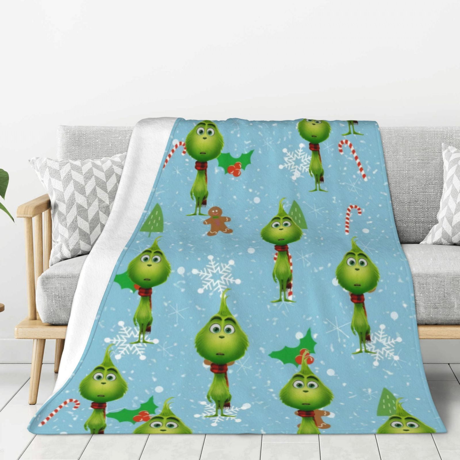Christmas Grinch gingerbread man Blanket,Throw Blanket for Kids and ...