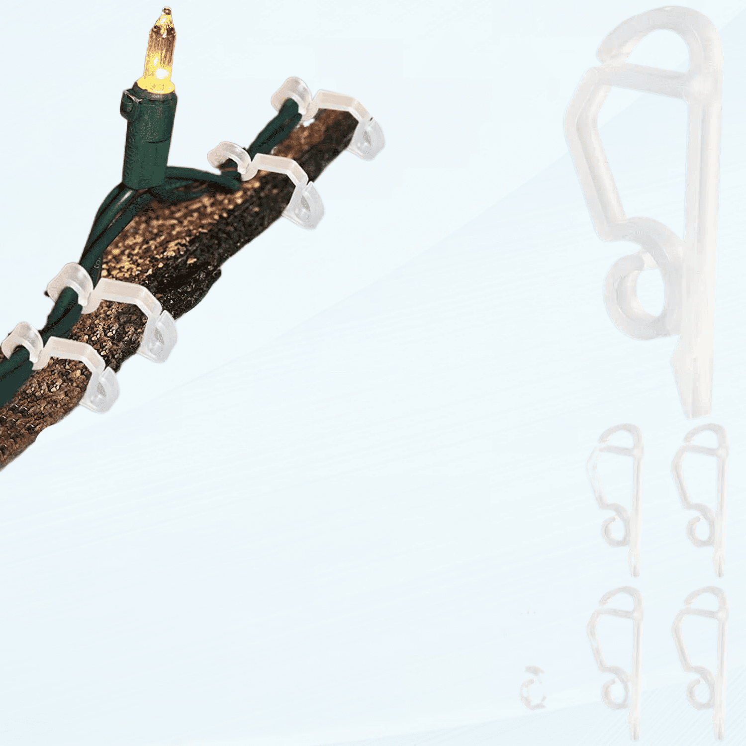 Christmas Gutter Light Clips Hooks for Hanging Outdoor String Lights ...