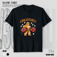 Christmas Gym Gingerbread Gingershred Workout Holiday Fit Unisex T ...