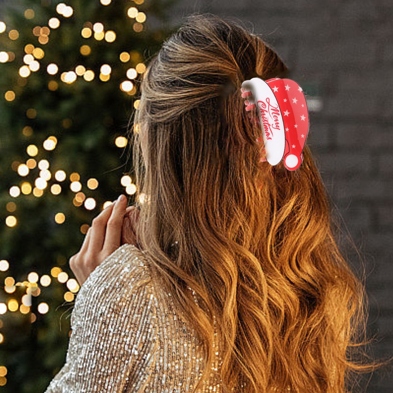 Christmas Hair Clip Winter Barrettes Hair Ornaments Festive Holiday ...