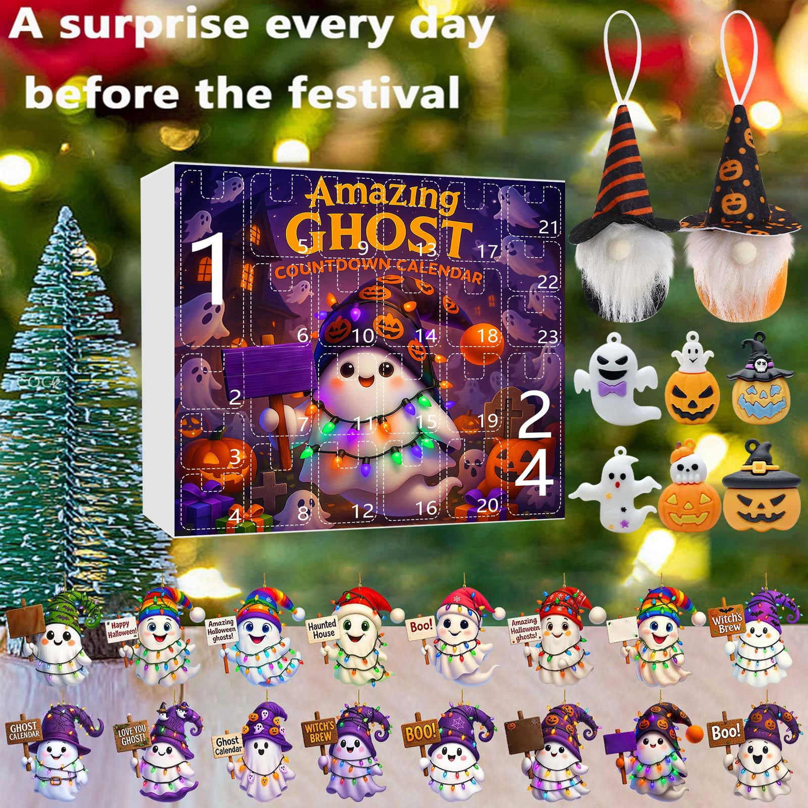 Christmas Halloween Advent Calendar 2026 - 24 Days Spooky Countdown ...