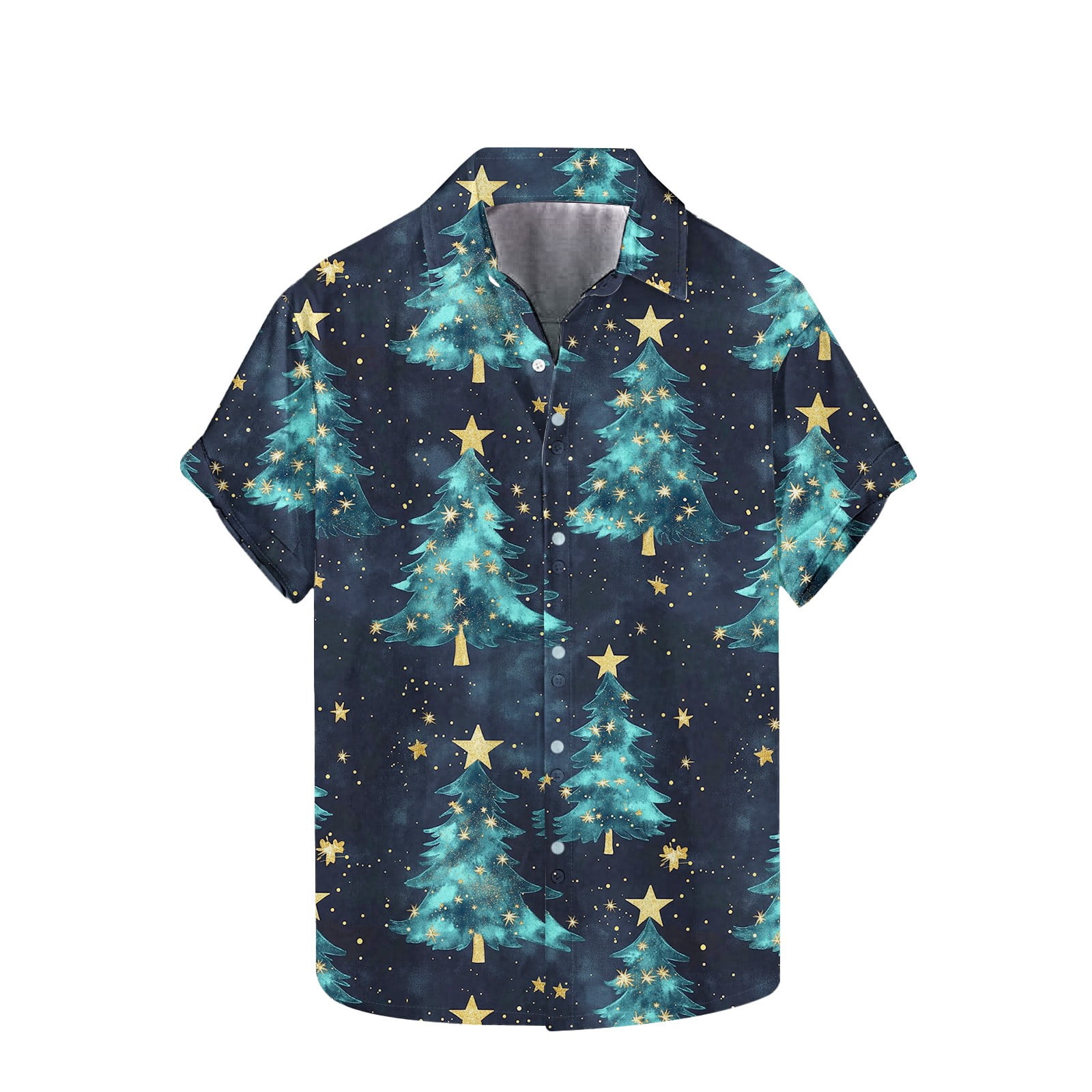 Christmas Halloween Hawaiian Shirts Mens Aloha Beach Party Holiday ...